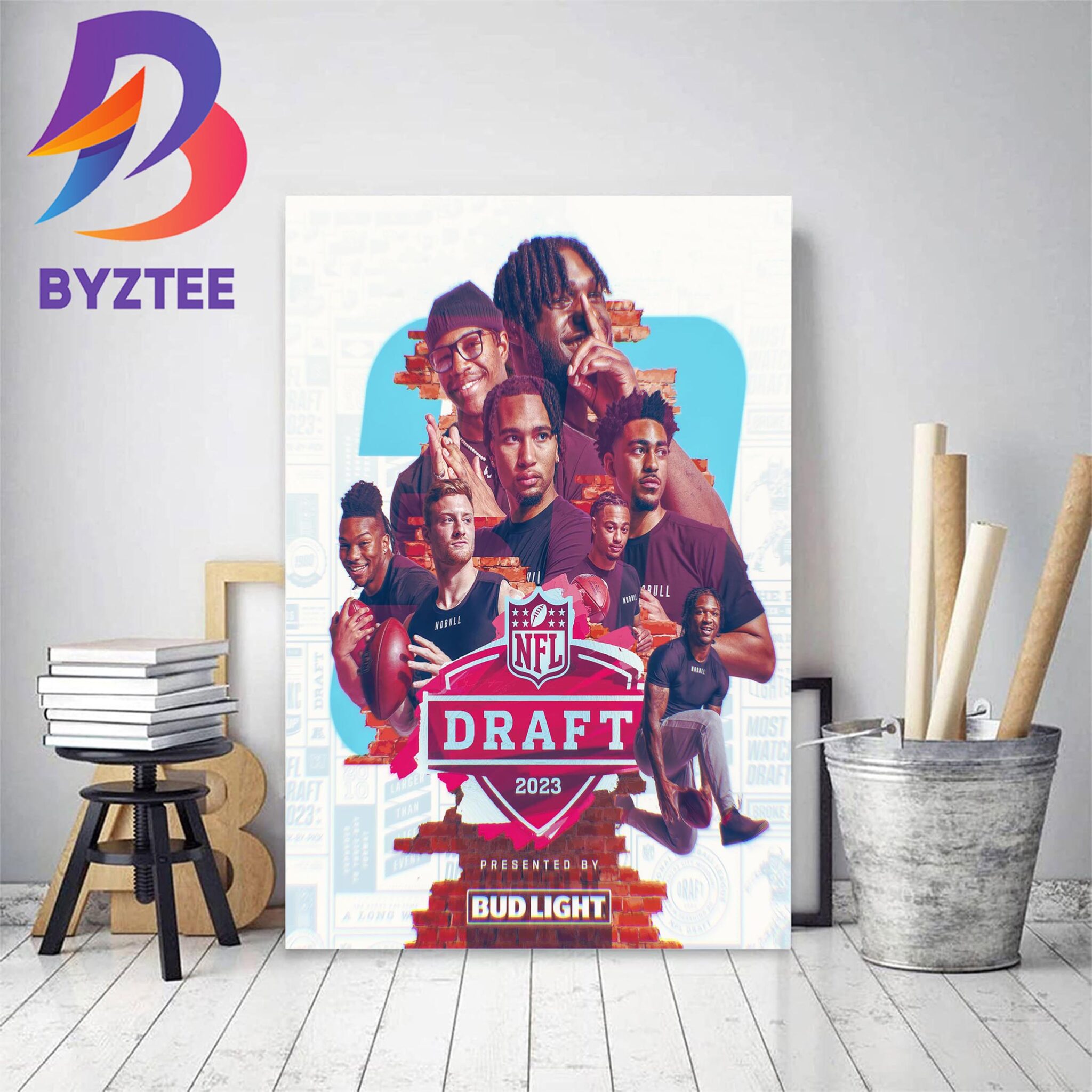 2023 NFL Draft Official Poster Decor Poster Canvas - Byztee