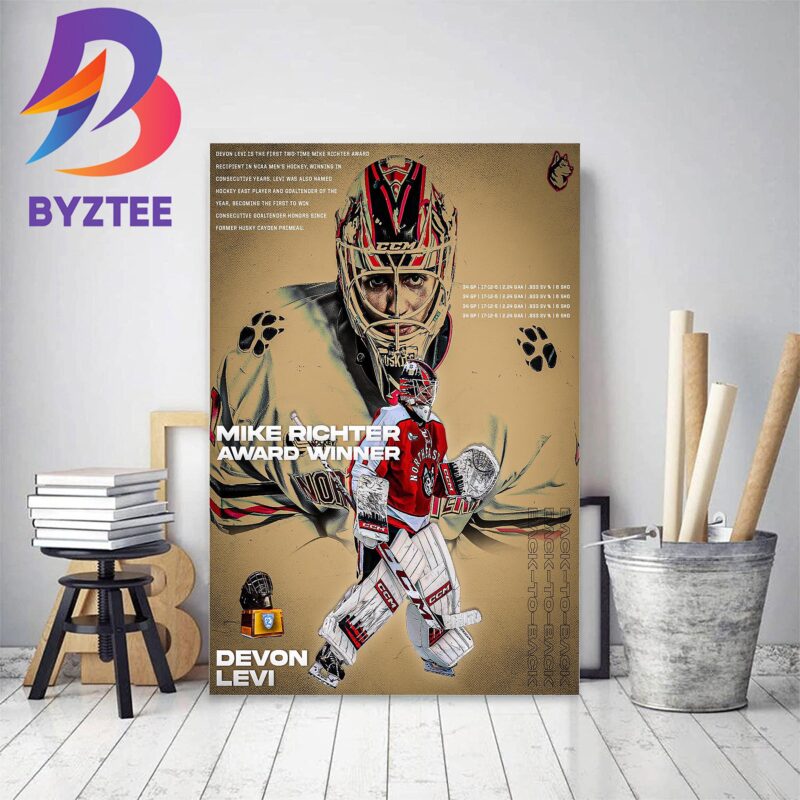 2023 Mike Richter Award Winner Is Devon Levi Decor Poster Canvas - Byztee