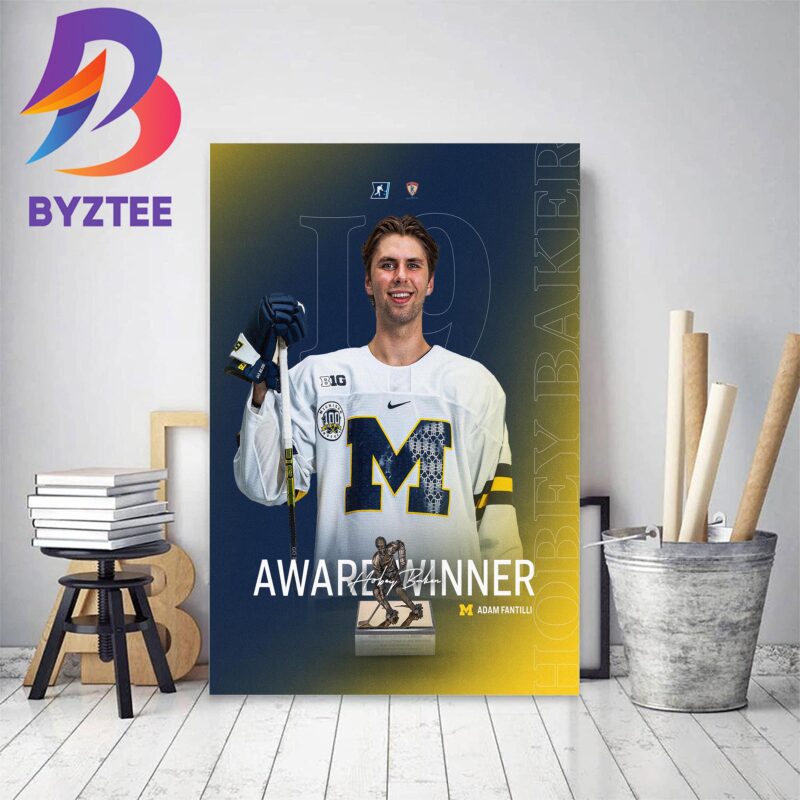 Adam Fantilli 2023 Hobey Baker Award Winner Decor Poster Canvas - Byztee
