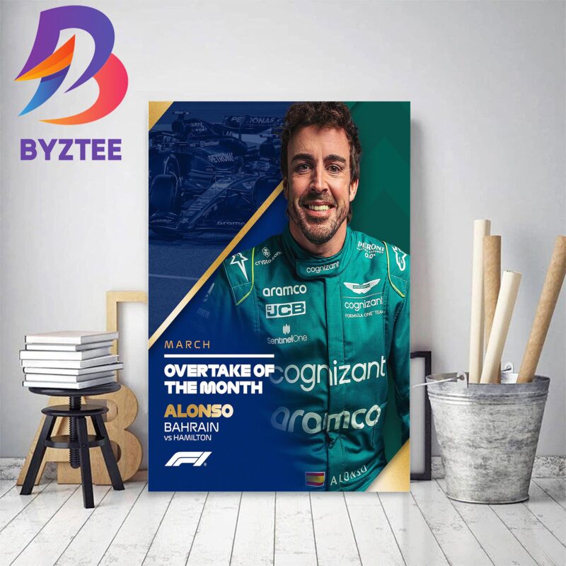 Fernando Alonso Is Overtake Of The Month Award Winner Decor Poster ...