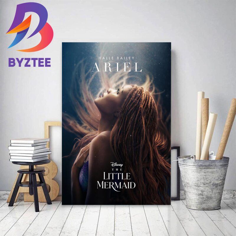 Halle Bailey As Ariel In The Little Mermaid 2023 Of Disney Home Decor ...