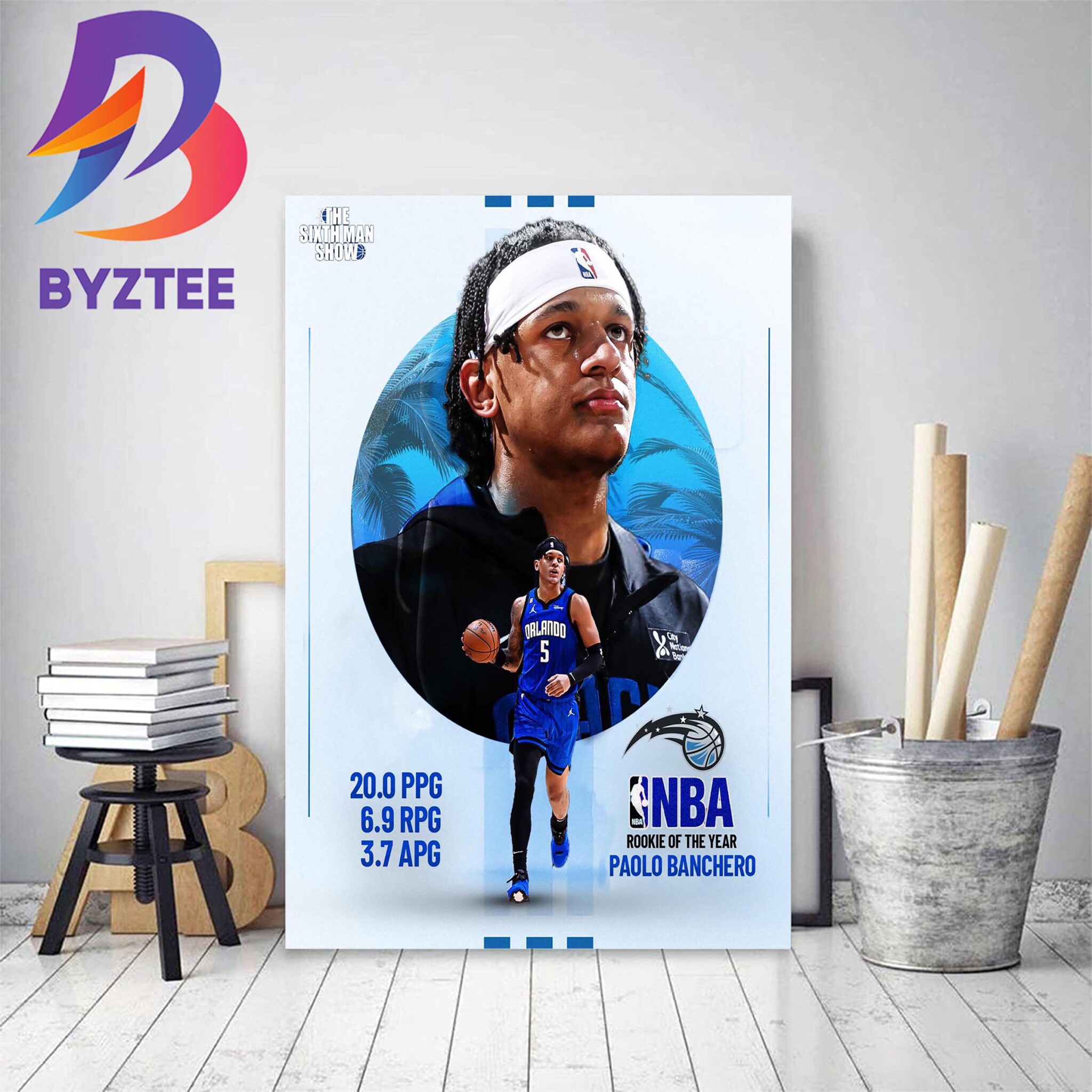 Paolo Banchero 2023 NBA Rookie Of The Year Award Winner Decor Poster ...