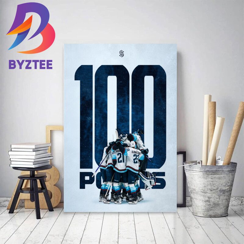 Seattle Kraken Makes NHL History with 100 Point Campaign Decor Poster ...