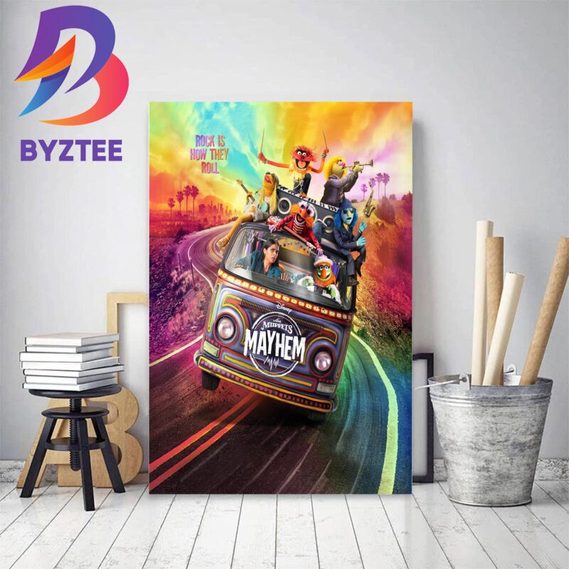 The Muppets Mayhem Official Poster Decor Poster Canvas - Byztee