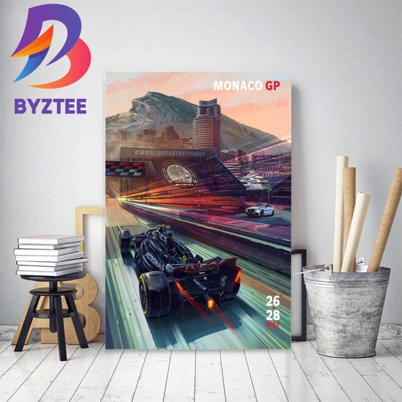 Monte Carlo Of Monaco GP Poster For Mercedes-AMG PETRONAS F1 Team Home ...
