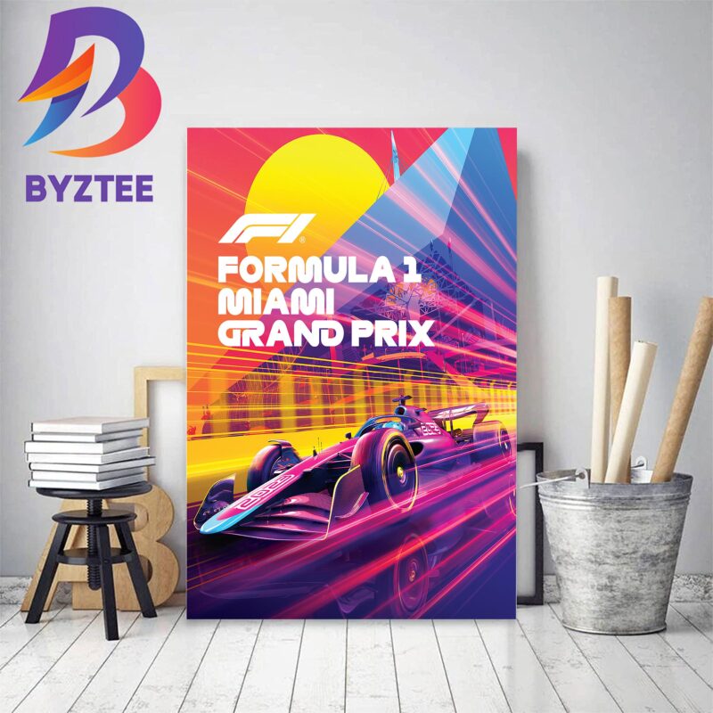 Official Formula 1 Miami Grand Prix Poster Home Decor Poster Canvas ...