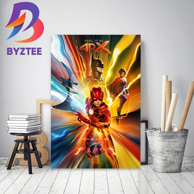 The Flash 2023 4DX Poster Home Decor Poster Canvas - Byztee