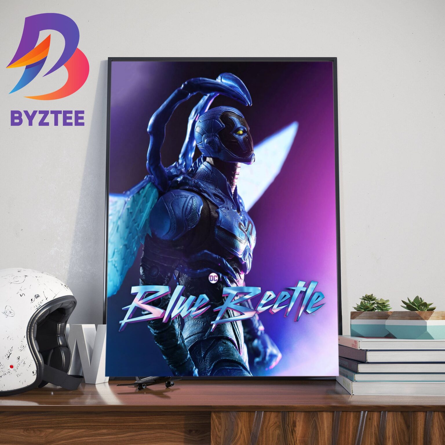 Official Poster For Blue Beetle Movie Unisex T-Shirt - Byztee