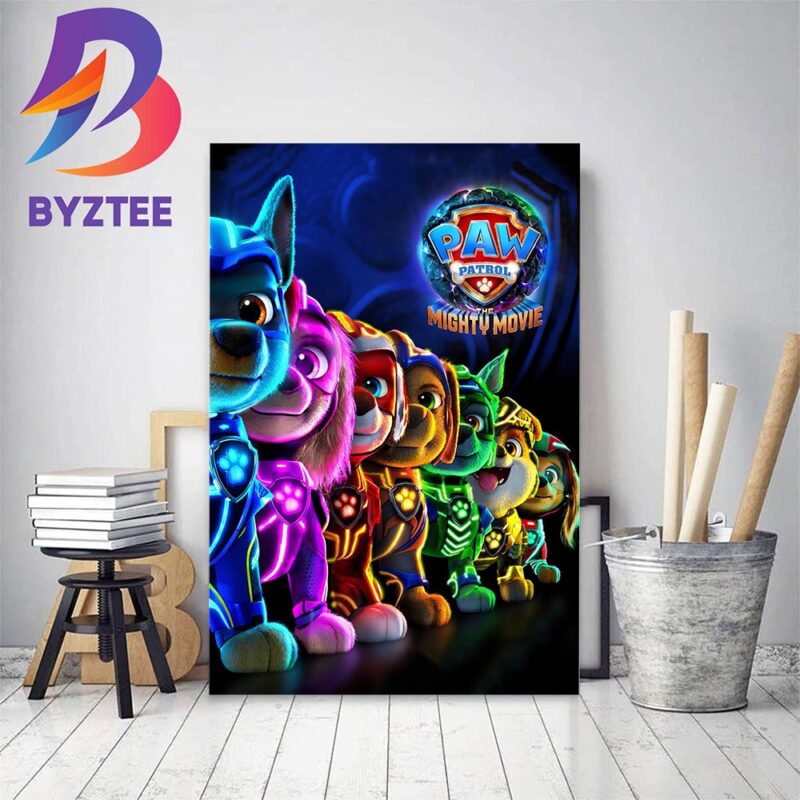 First Poster For Paw Patrol The Mighty Movie 2023 Home Decor Poster ...