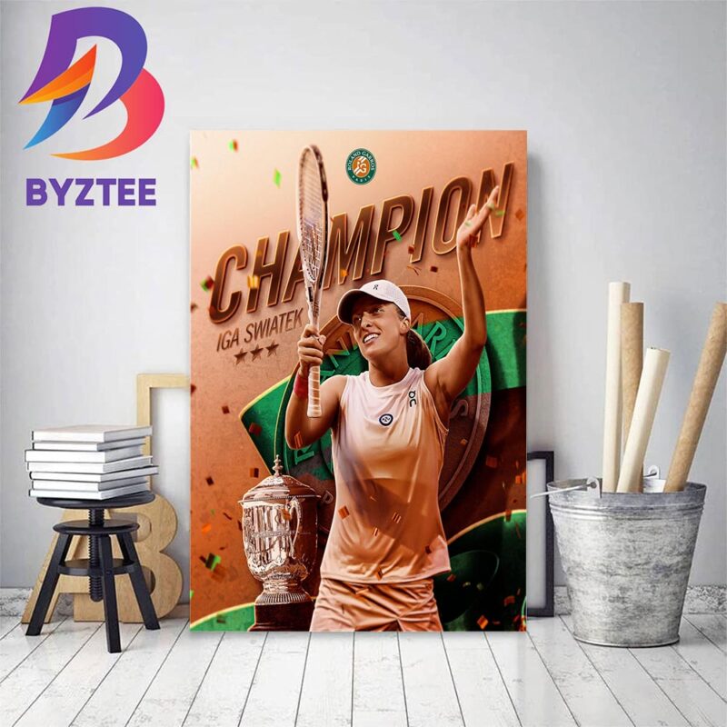 Iga Swiatek 2023 Roland Garros Champions French Open Home Decor Poster ...