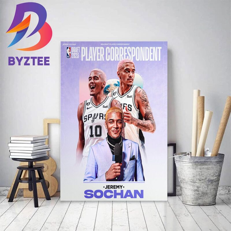Jeremy Sochan NBA Draft 2023 The Player Correspondent Home Decor Poster ...