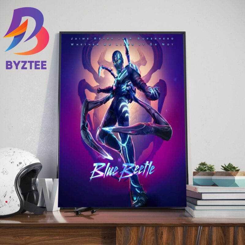 Official Poster For Blue Beetle Movie Unisex T-Shirt - Byztee