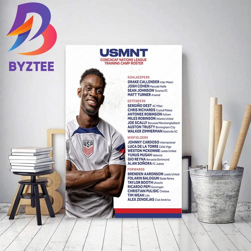 USMNT Back-To-Back-To-Back Concacaf Nations League Champions Wall Decor ...