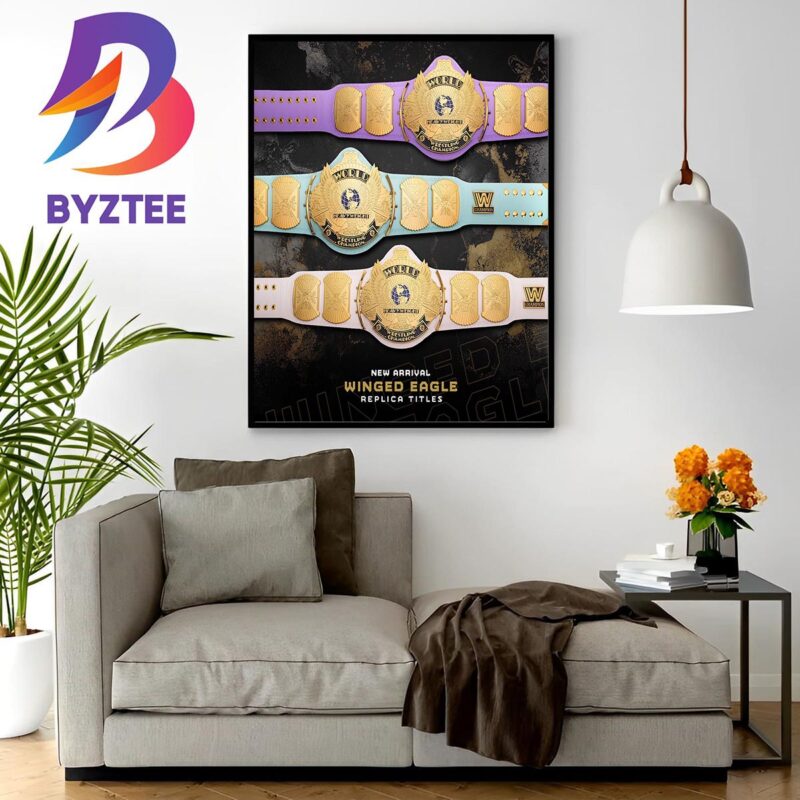 New Arrival Winged Eagle Replica Titles Of WWE Wall Decor Poster Canvas ...