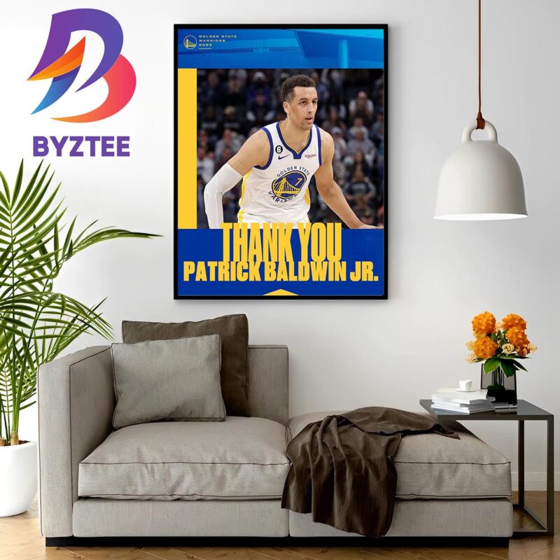 Official Golden State Warriors Thank You Patrick Baldwin Jr Home Decor ...