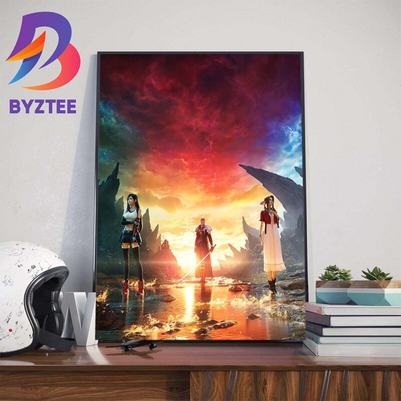 Final Fantasy VII Rebirth Launches February 29th 2024 on PlayStation 5 Wall Decor Poster Canvas ...