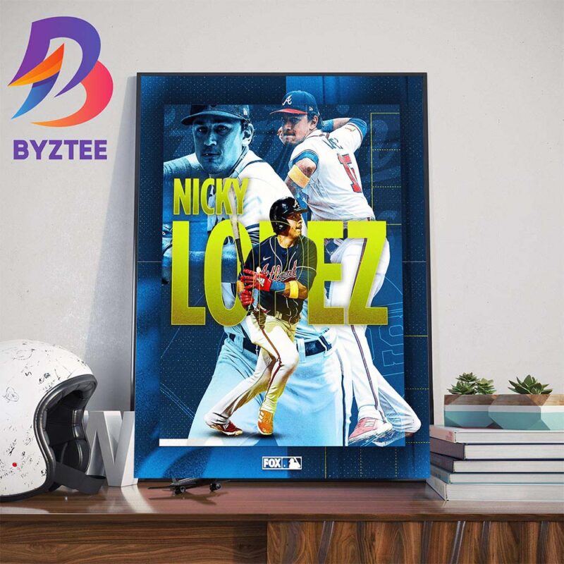 Official Poster For Nicky Lopez Of Atlanta Braves In MLB Wall Decor ...