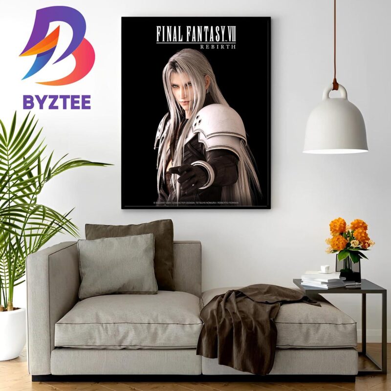 Official Poster For Sephiroth In Final Fantasy VII Rebirth Home Decor Poster Canvas - Byztee