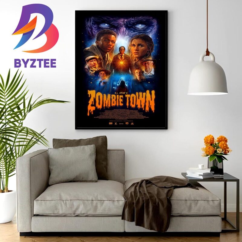 Official Poster For Zombie Town Wall Decor Poster Canvas - Byztee