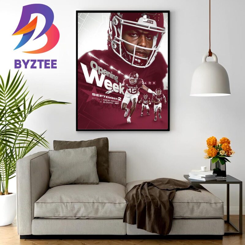 Texas A&M Aggies Football Opening Week Official Poster Wall Decor ...