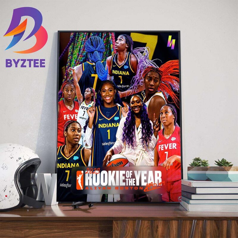 2023 WNBA Rookie Of The Year Is Aliyah Boston Indiana Fever Wall Decor ...