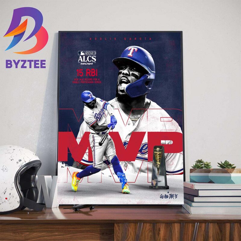 Adolis Garcia MVP ALCS MLB 2023 With 15 RBI Wall Decor Poster Canvas - Byztee