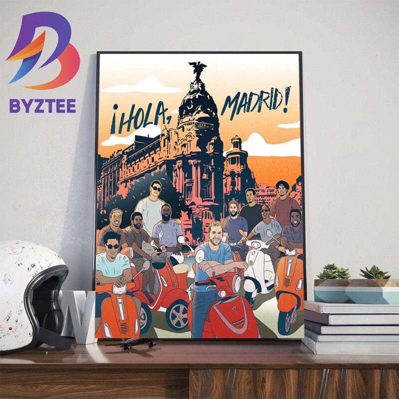 Dallas Mavericks Mavs In Madrid Official Poster Wall Decor Poster ...