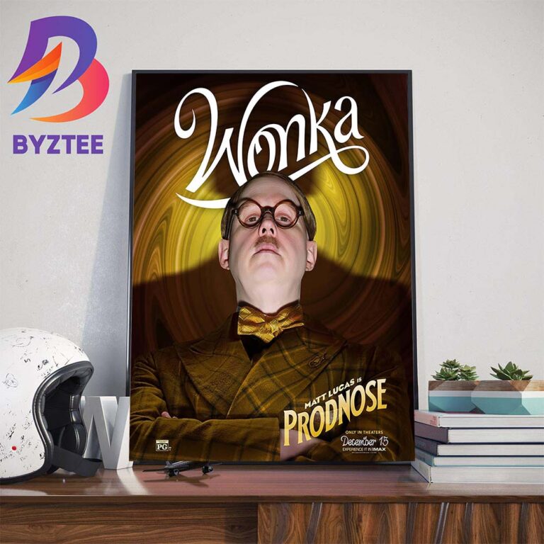 Matt Lucas as Prodnose in Wonka Movie Wall Decor Poster Canvas - Byztee