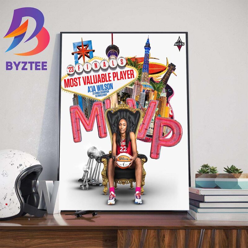 The 2023 WNBA Finals MVP Is Aja Wilson Of Las Vegas Aces Champions Wall ...