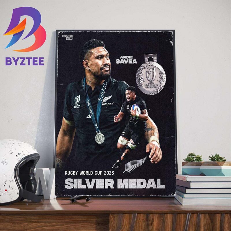 Congrats Ardie Savea Rugby World Cup France 2023 Silver Medal Wall ...
