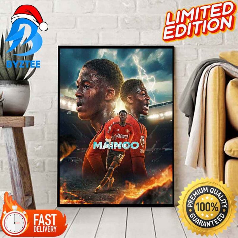 EPL Manchester United Wonderkid Kobbie Mainoo Decoration Poster - Byztee