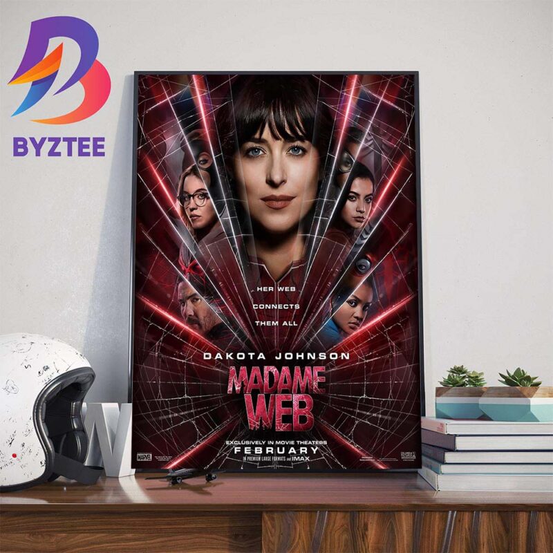 Madame Web Her Web Connects Them All Official Poster Wall Decor Poster ...