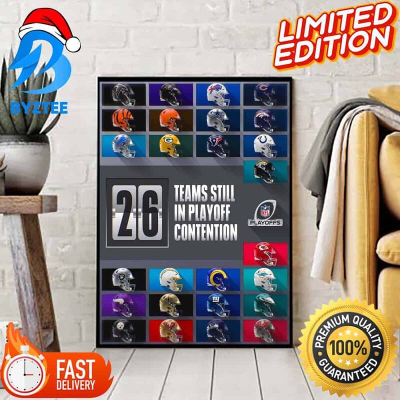 NFL 26 Teams Still In Playoff Contention For Lombardi Trophy Home Decor ...