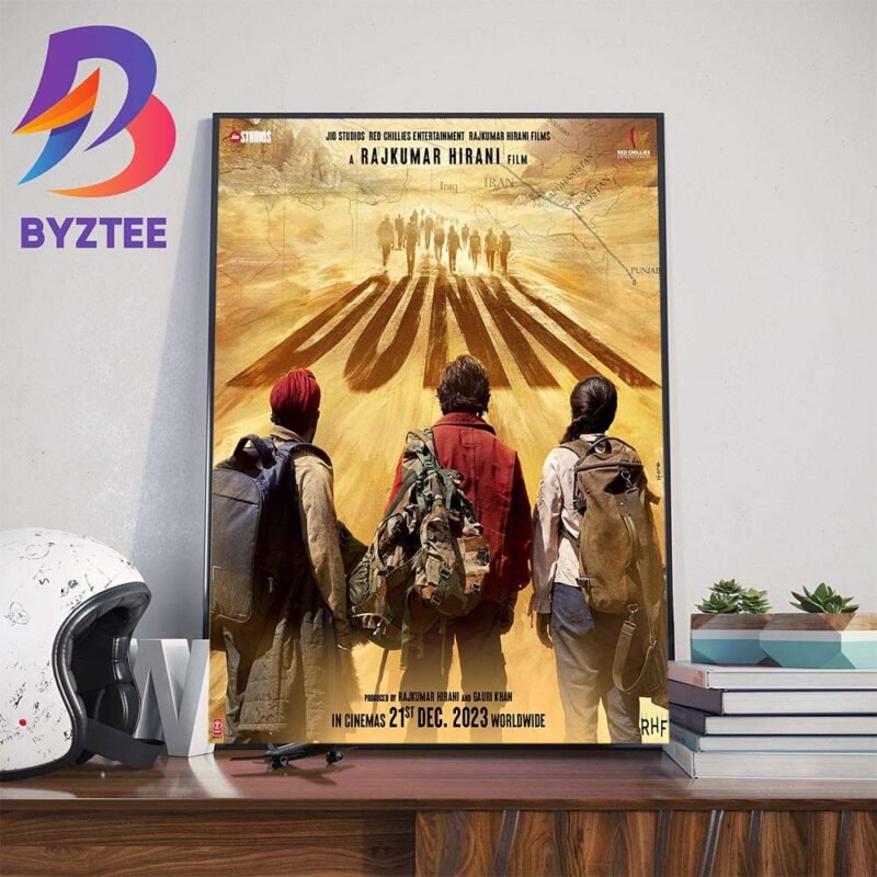 Official Poster For Dunki Of Shah Rukh Khan And Rajkumar Hirani Wall ...