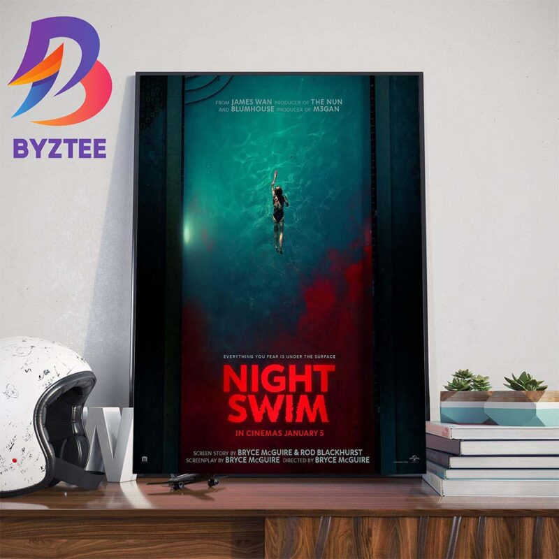 Official Poster Night Swim Wall Decor Poster Canvas - Byztee