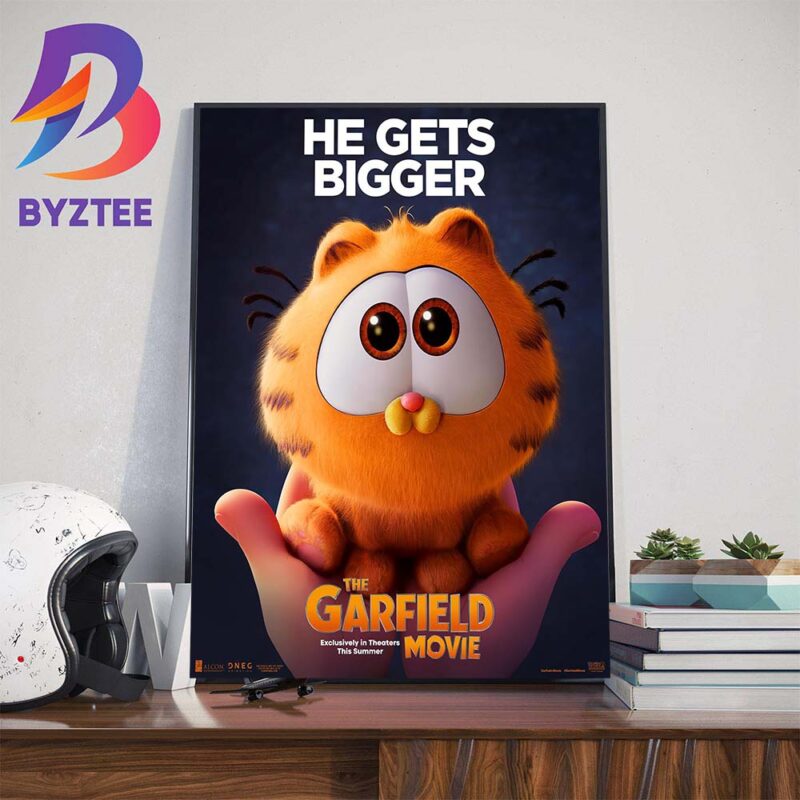 The Garfield Movie He Gets Bigger Official Poster Wall Decor Poster ...