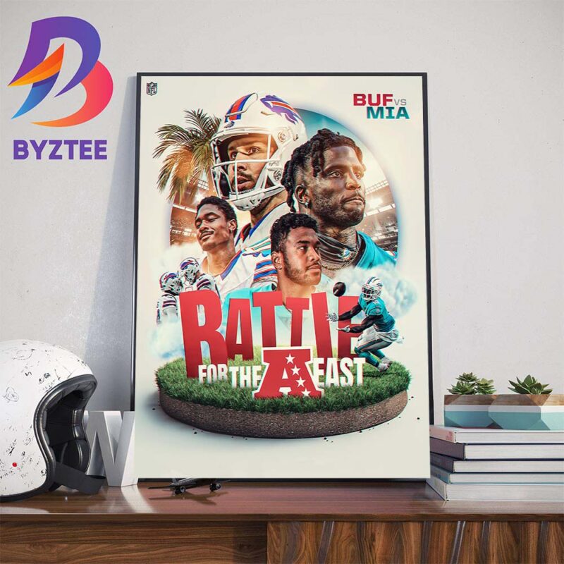 Battle For The AFC East Buffalo Bills Vs Miami Dolphins Art Decorations ...