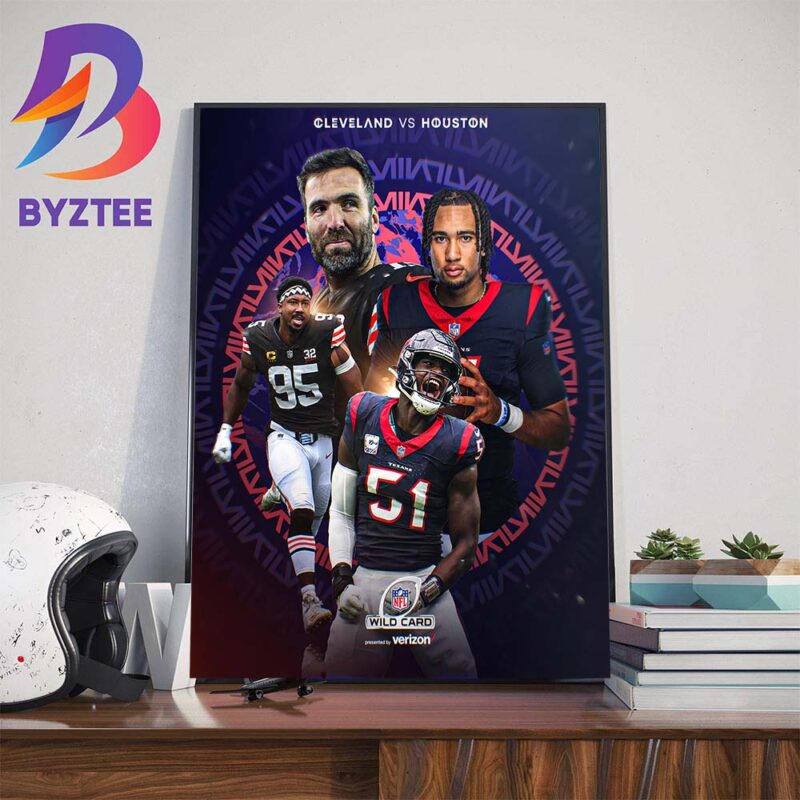 Cleveland Browns Vs Houston Texans In NFL Wild Card Art Decor Poster ...