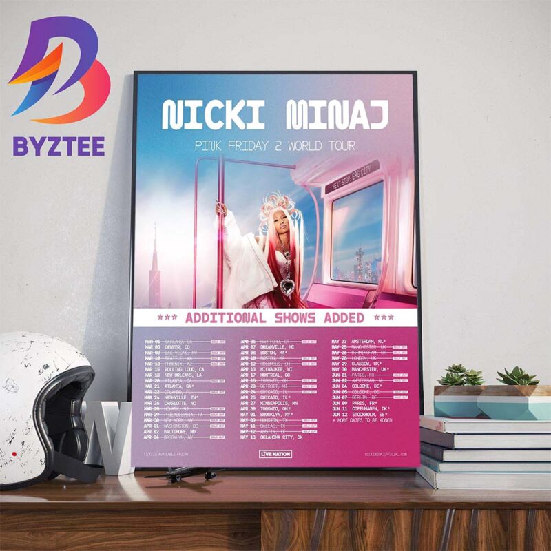 Nicki Minaj Pink Friday 2 World Tour Additional Shows Added Art Decor ...