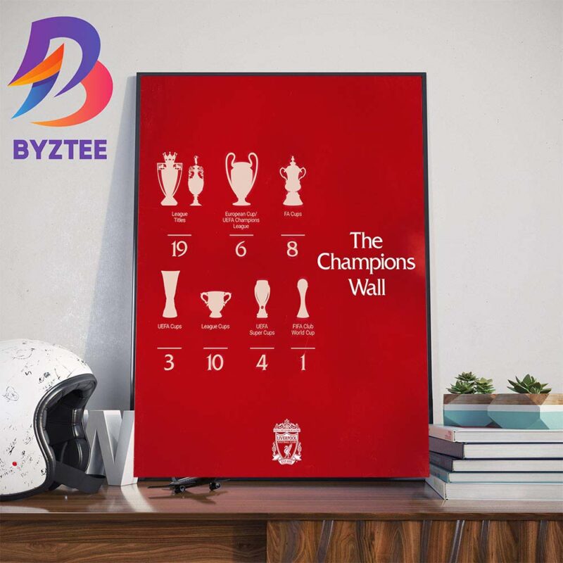 The Champions Wall Of Liverpool FC Art Decorations Poster Canvas - Byztee