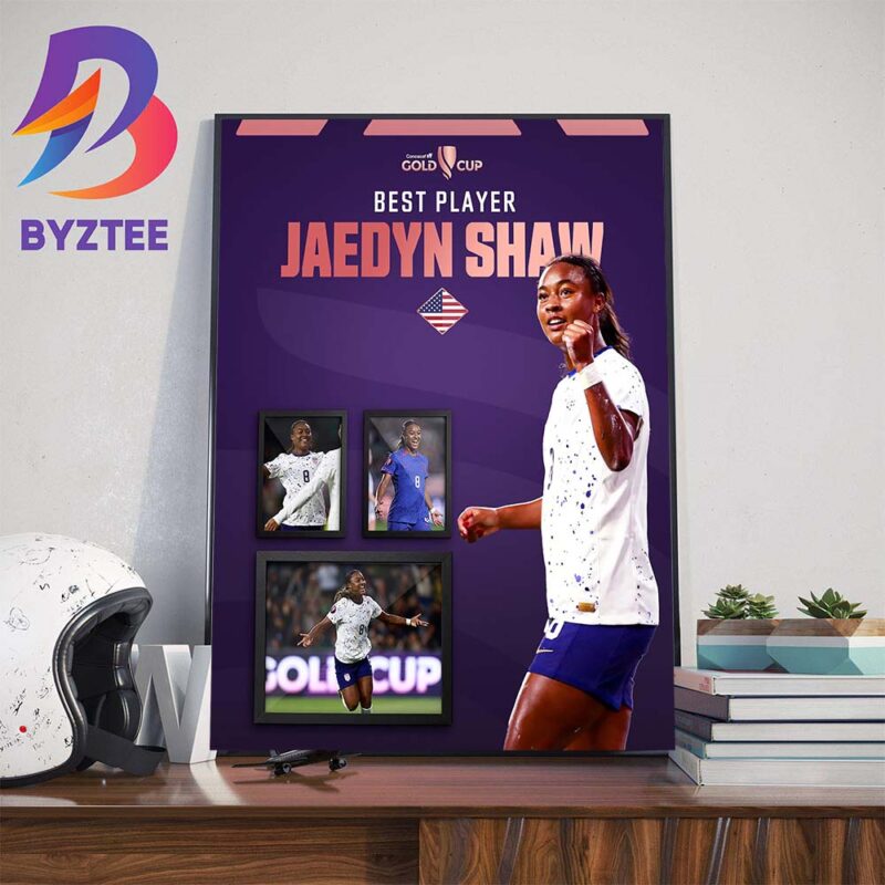 Jaedyn Shaw Best Player 2024 Concacaf W Gold Cup MVP Art Decorations ...