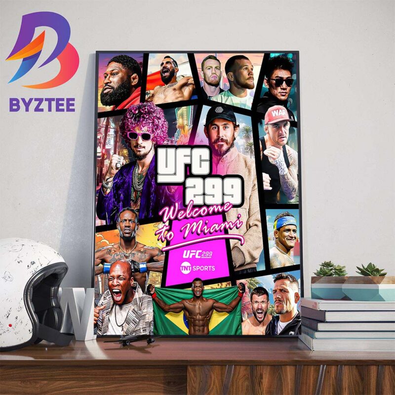 Welcome to Miami UFC 299 x GTA Vice City Art Decorations Poster Canvas ...