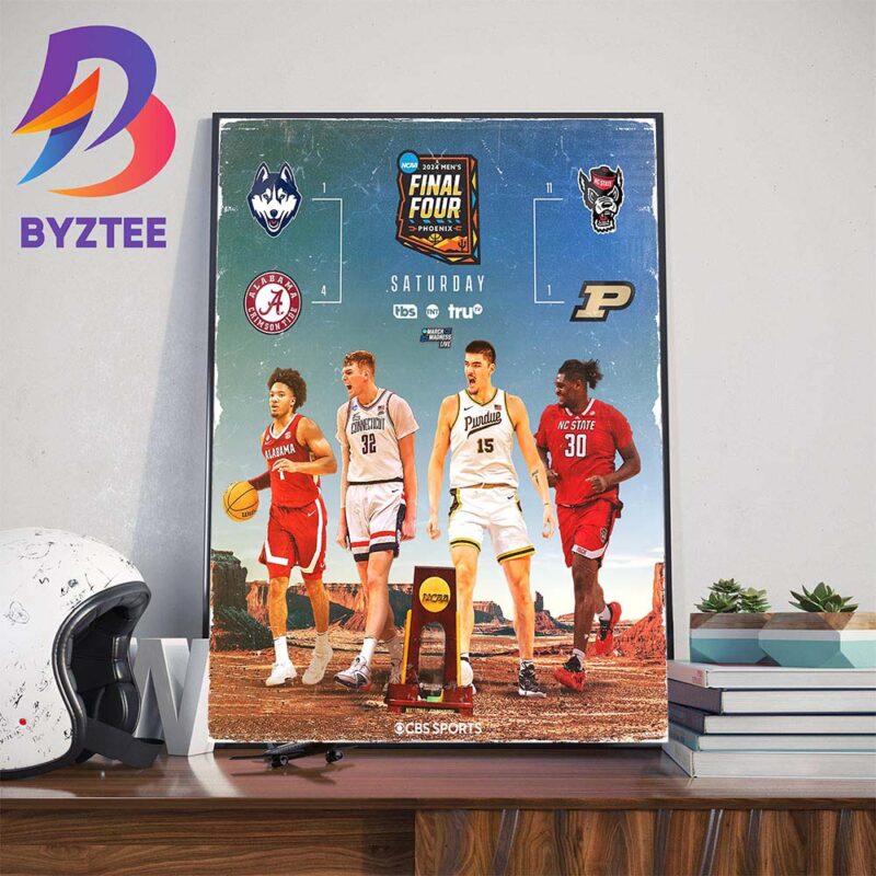 2024 NCAA March Madness Mens Basketball Final Four Is Set Wall Decor ...