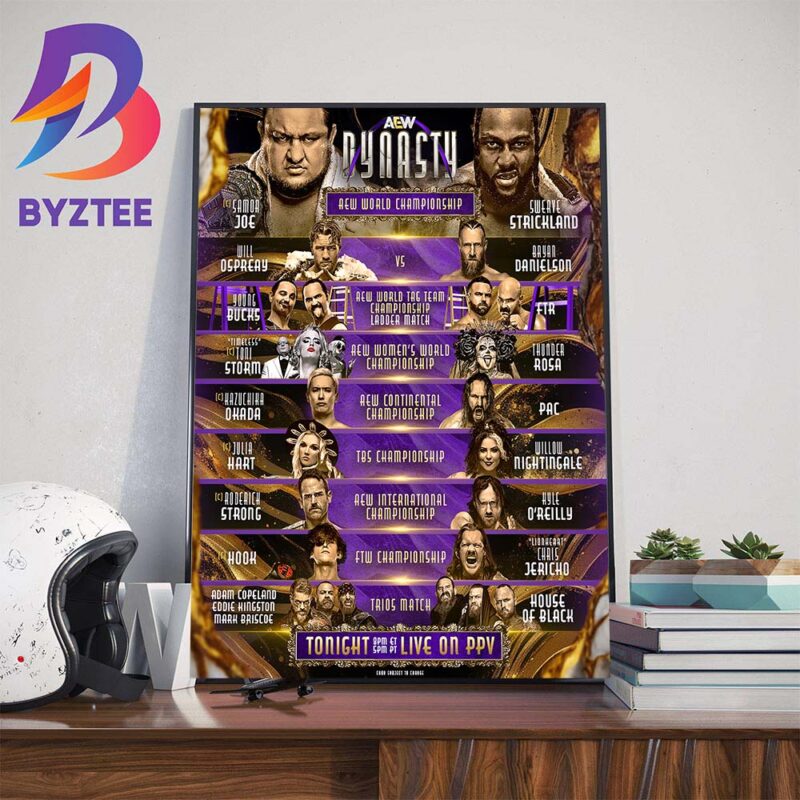 AEW Dynasty AEW World Championship Matchups Official Poster Home Decor ...