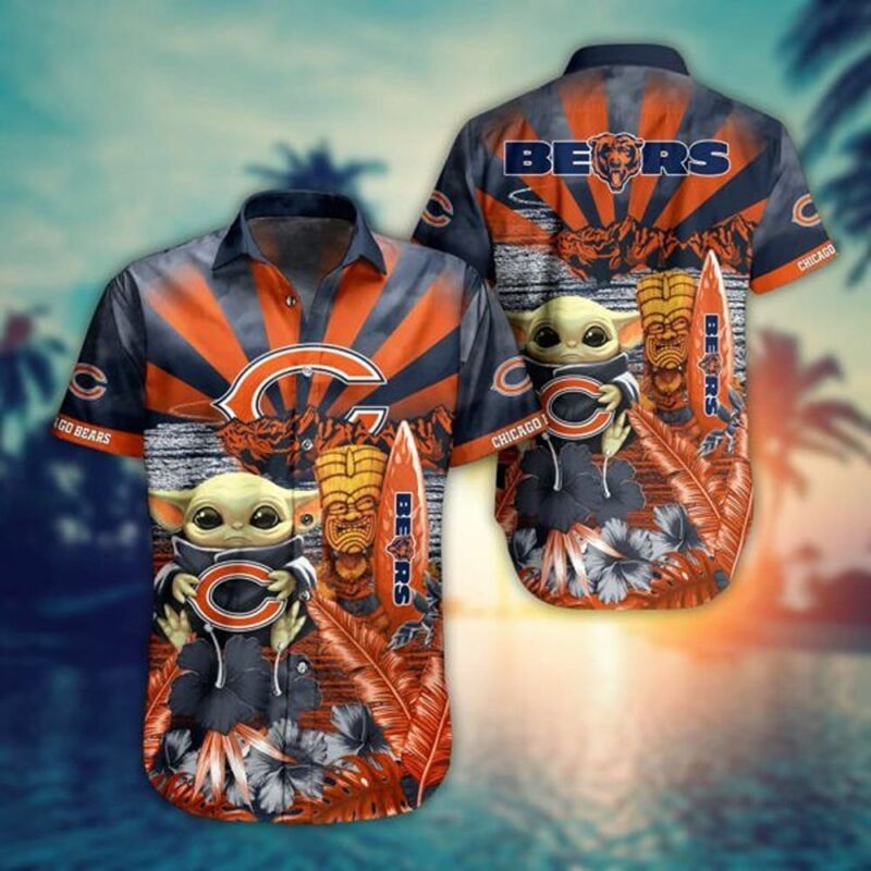 Baby Yoda Style NFL Chicago Bears Summer Collection Trendy Aloha ...