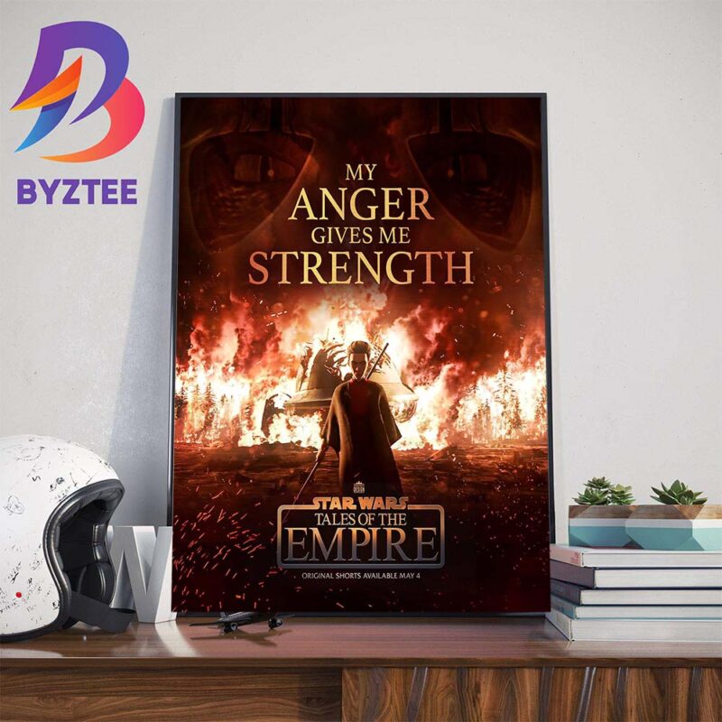 My Anger Gives Me Strength Star Wars Tales Of The Empire Home Decor ...