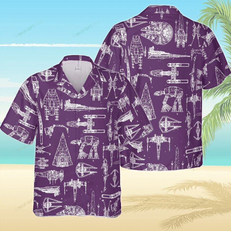 Star Wars Hawaiian Shirt For Men And Women with Space Ships Design ...
