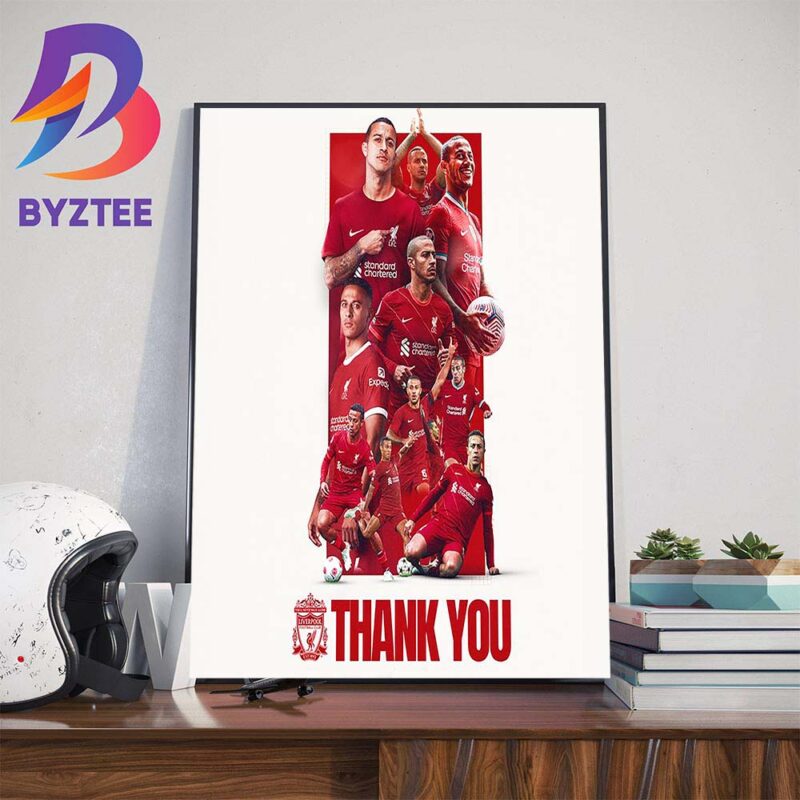 Liverpool FC Thank You Thiago Alcantara For Everything Wall Decor ...
