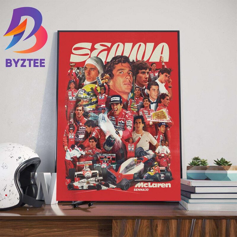 Mclaren Senna 30 Poster For 30 Years Since The Great Ayrton Senna Passed Home Decor Poster ...