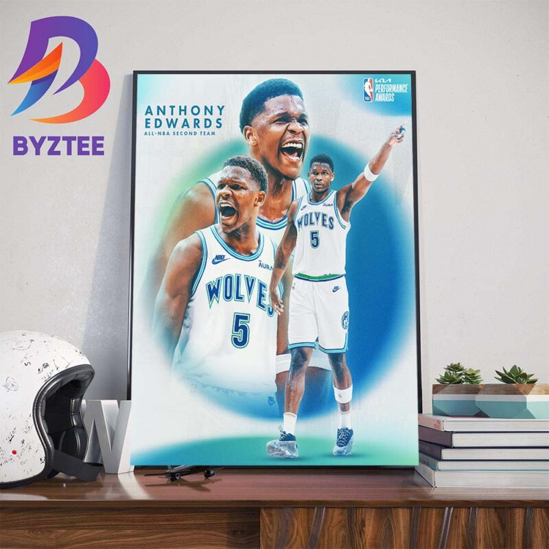 Minnesota Timberwolves Anthony Edwards 2024 All-NBA 2nd Team NBA ...